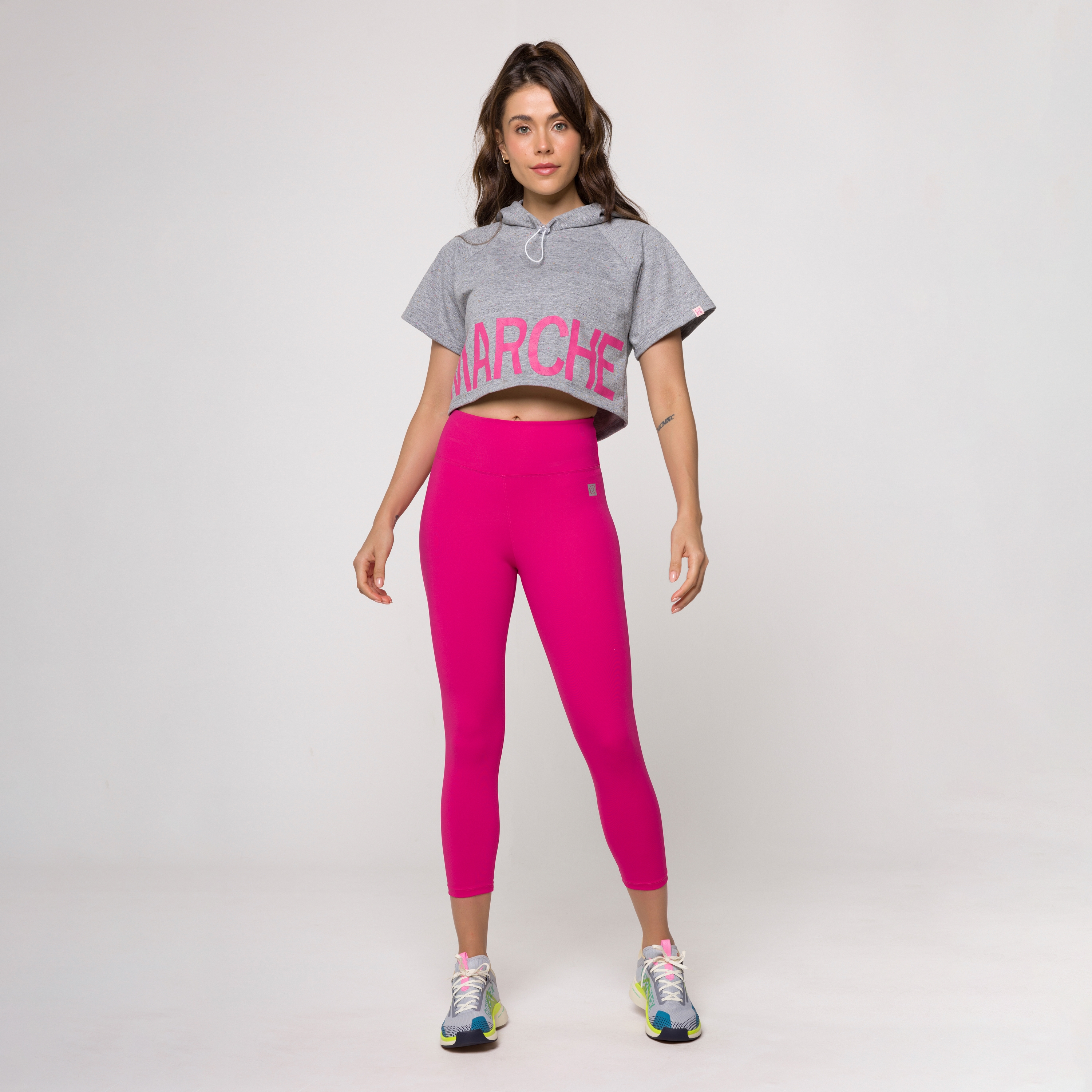 Calça Corsário Rosa Enjoy Básica - Marche Fitwear